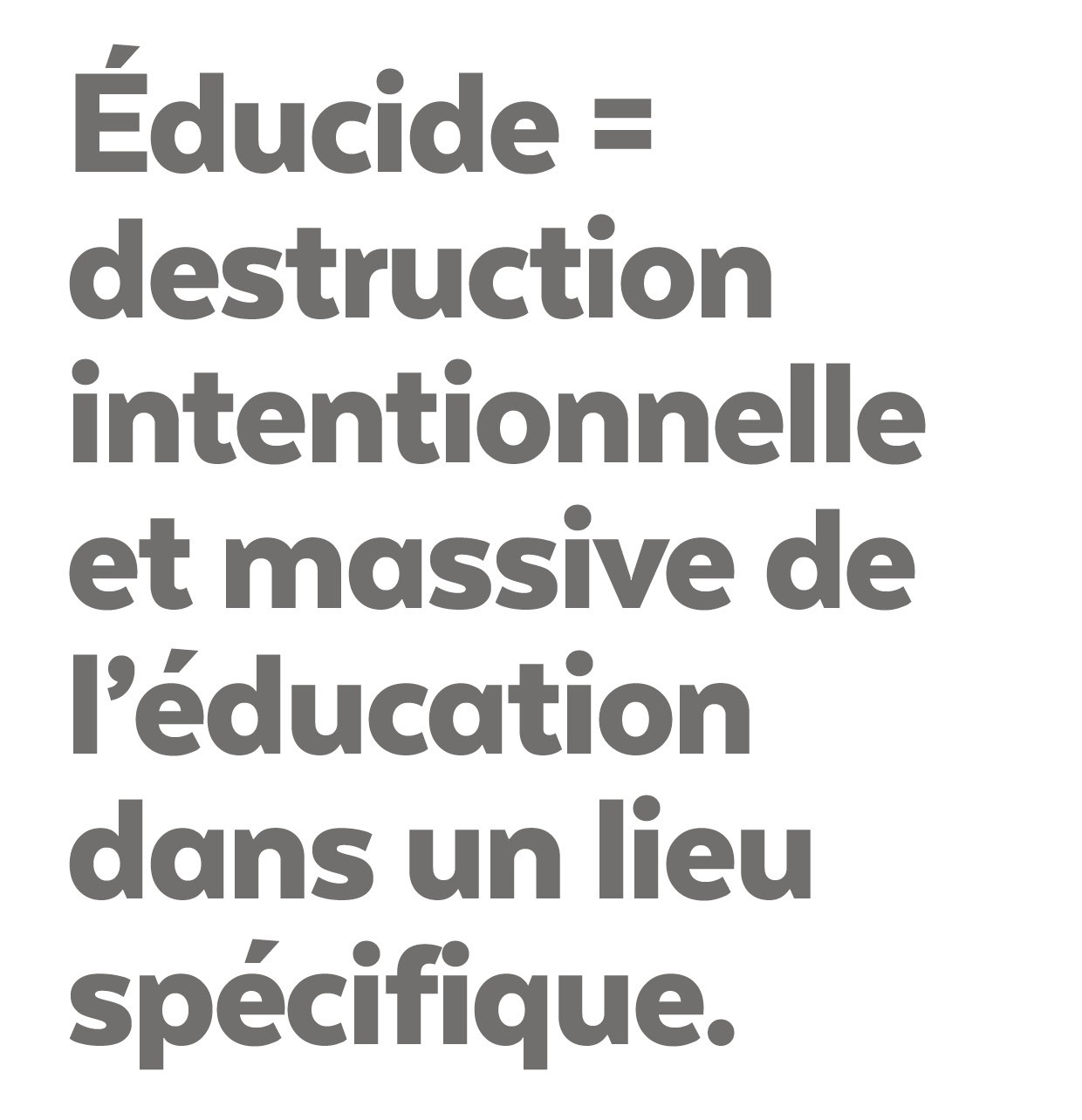 Continuons de dénoncer l'éducide à Gaza